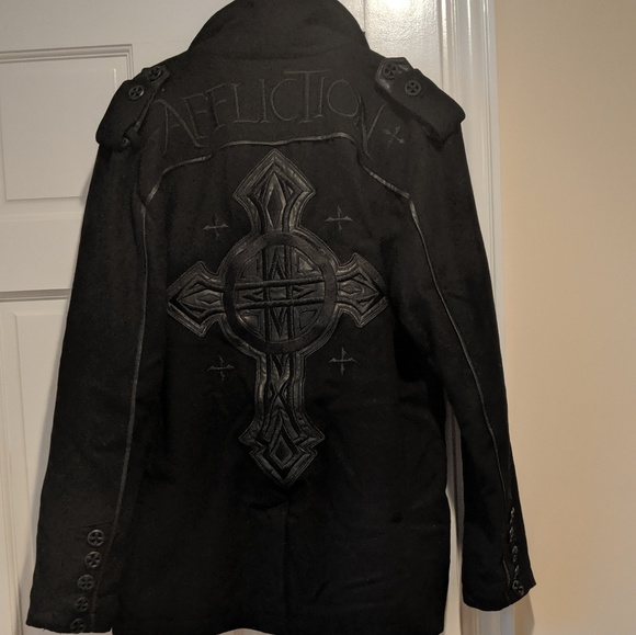Affliction | Jackets & Coats | Affliction Black Premium Mens Jacket Pea ...